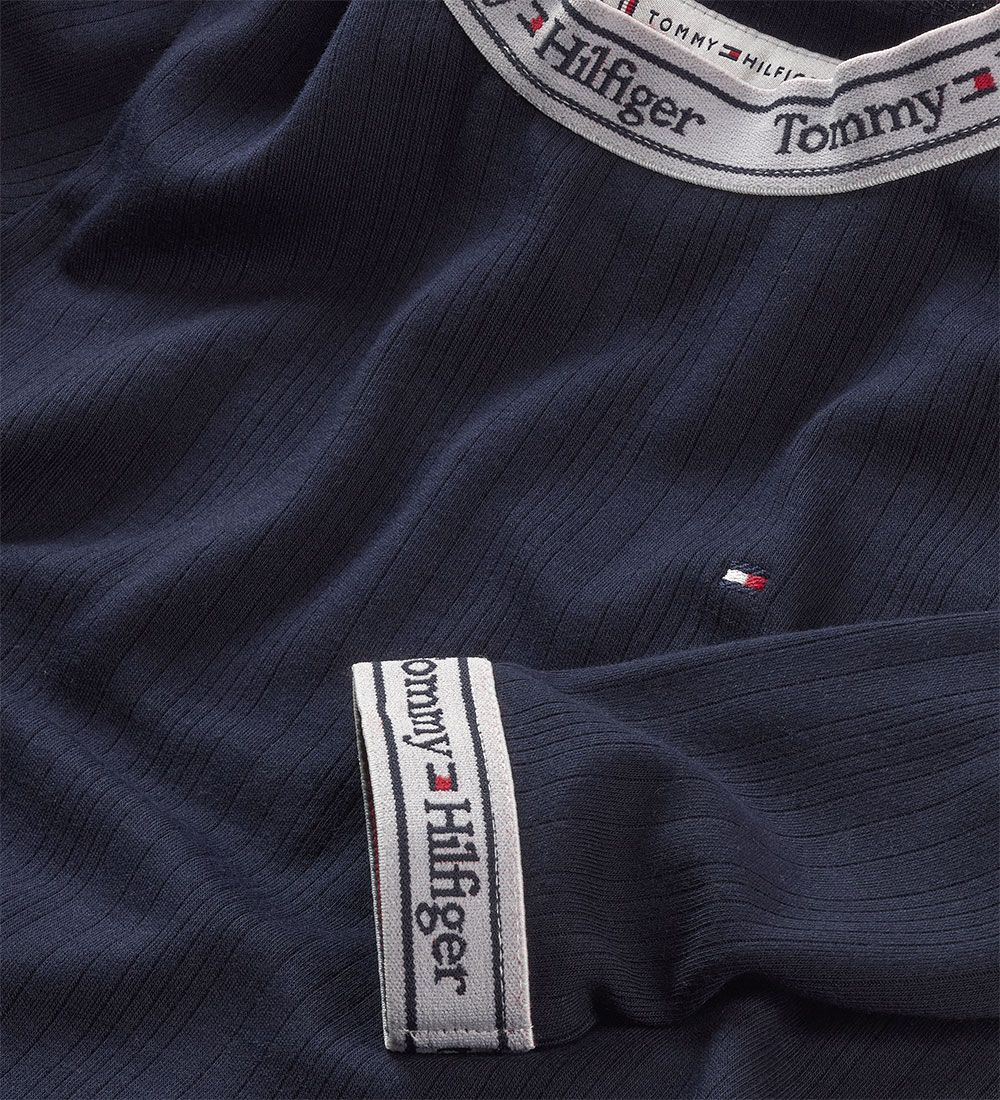 Tommy Hilfiger Kjole Tommy Tape Rib Dress Dessert Sky